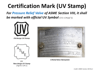 Certification Mark UV, U, V stamp (ASME VIII) – AMARINE