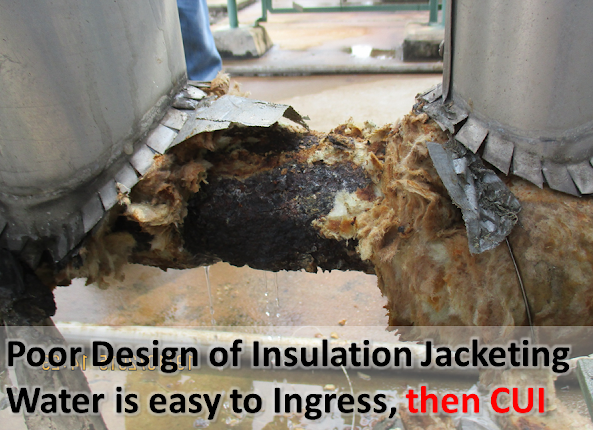 Typical location of CUI corrosion in piping system – AMARINE