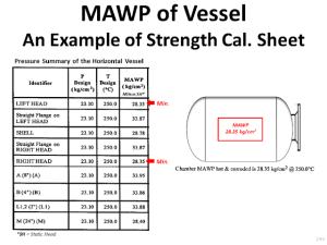 What is MAWP of pressure vessel (ASME VIII) – AMARINE