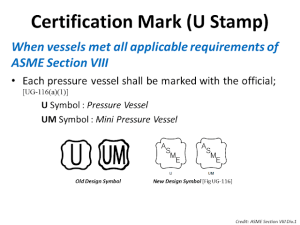 Certification Mark UV, U, V stamp (ASME VIII) – AMARINE