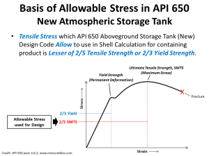 Allowable Stress in ASME VIII, B31.3, API 650, API 653 – AMARINE