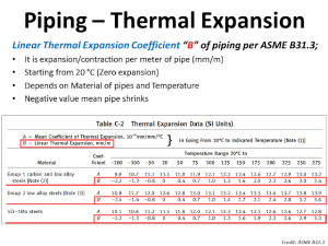 Thermal Expansion affections in Piping system – AMARINE