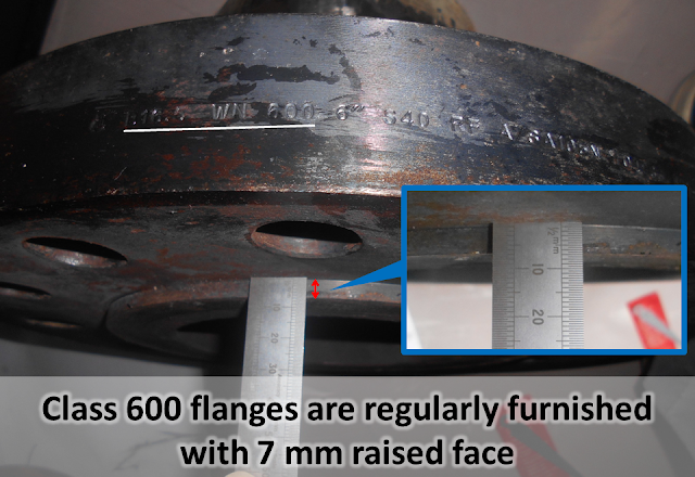 Guide to flange raised face repaired by machining. – AMARINE