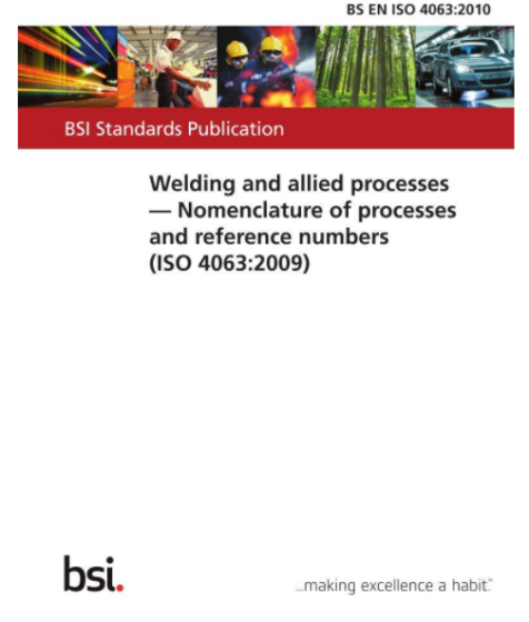 Welding process terminology BS EN ISO 4063 – AMARINE
